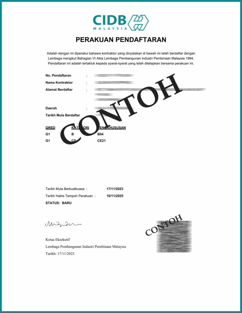 { SERVIS LESEN KONTRAKTOR CIDB } — Daftar, Renew & Kemas Kini
