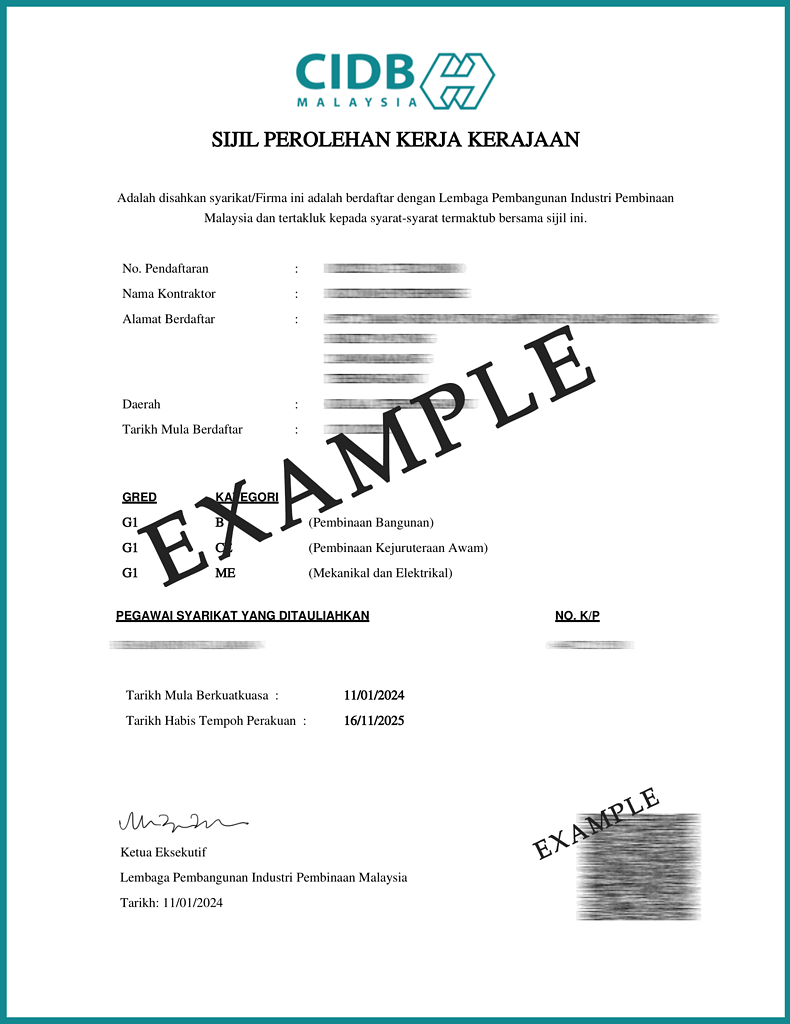 { CIDB CONTRACTOR LICENSE SERVICES } - Easy to Register & Renew CIDB G1>G7